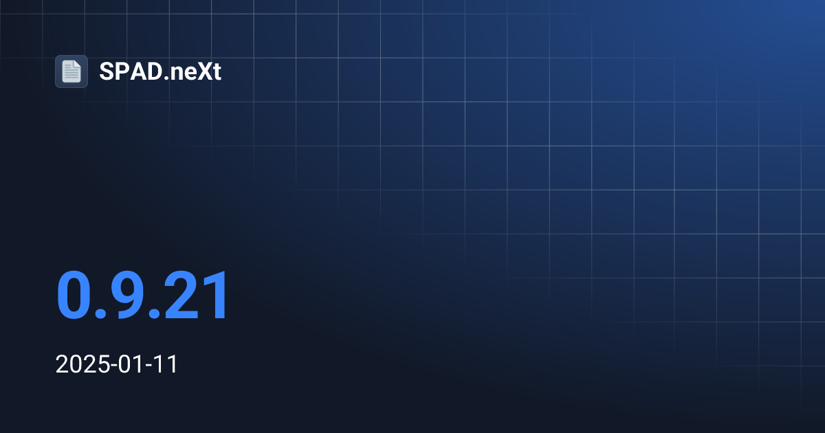 0.9.21 | SPAD.neXt