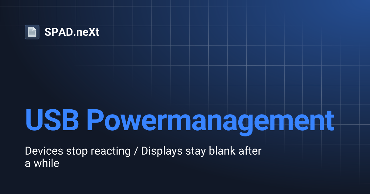 USB Powermanagement | SPAD.neXt